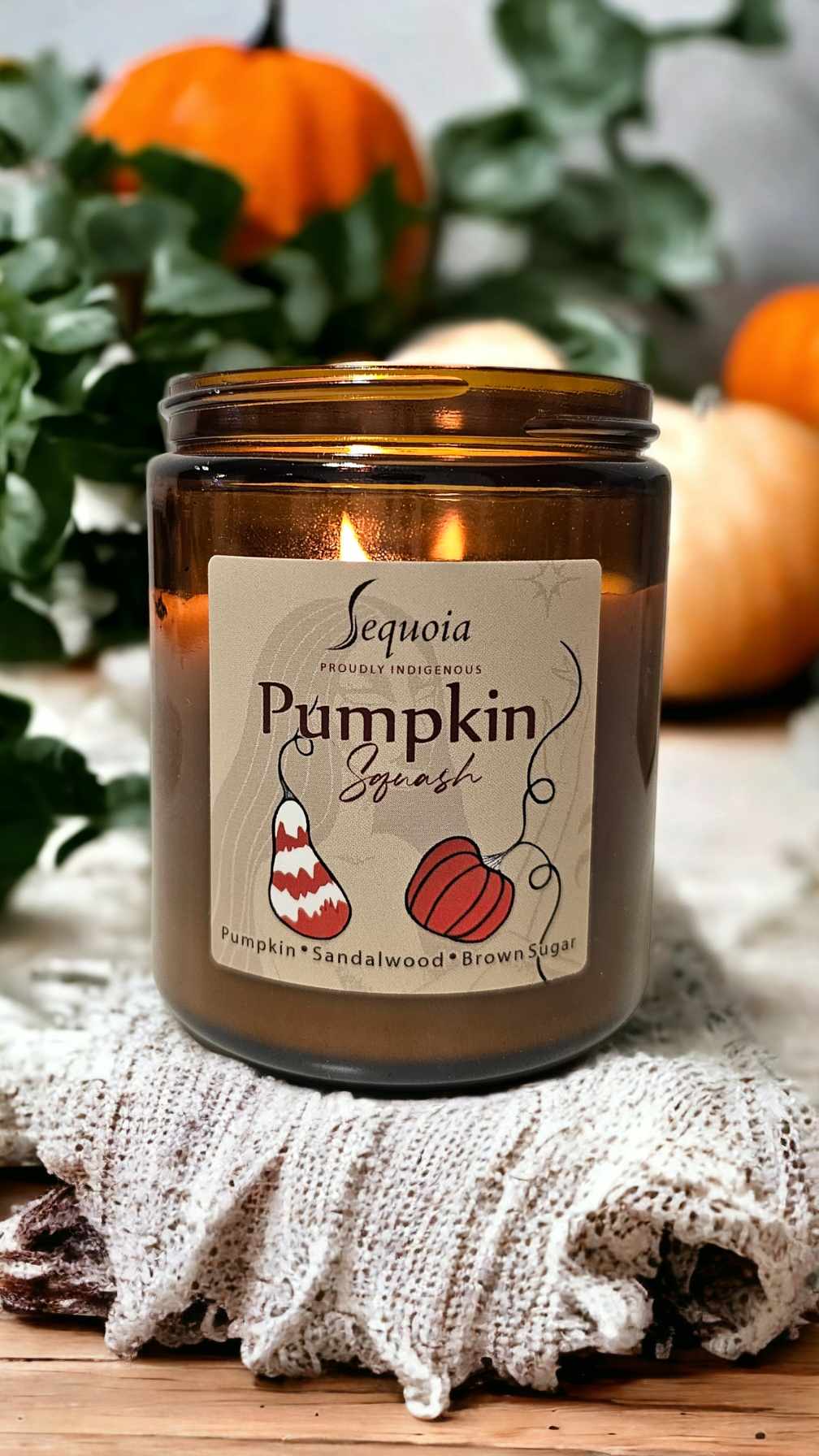 Amber Glass Candles – Sequoia Proudly Indigenous